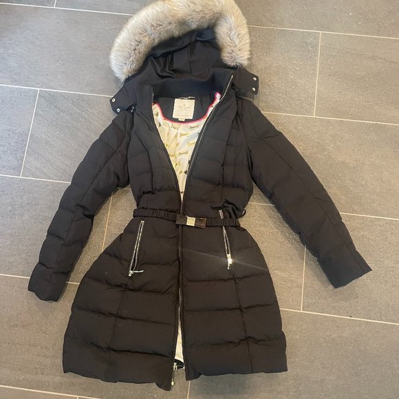 kate spade | Jackets & Coats | Kate Spade Down Jacket With Belt And Fur ...